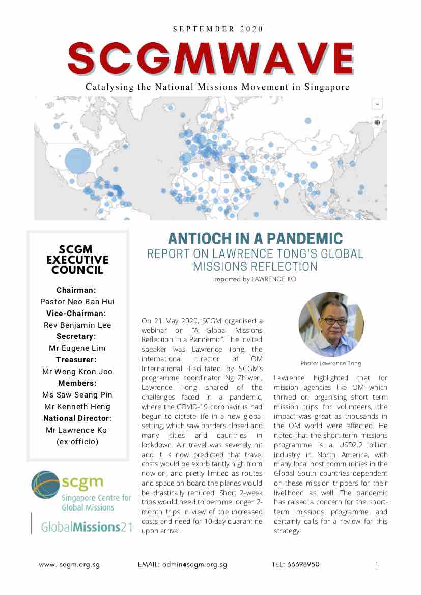 NEWSLETTERS – SCGM | Think Mission. Do Missions.